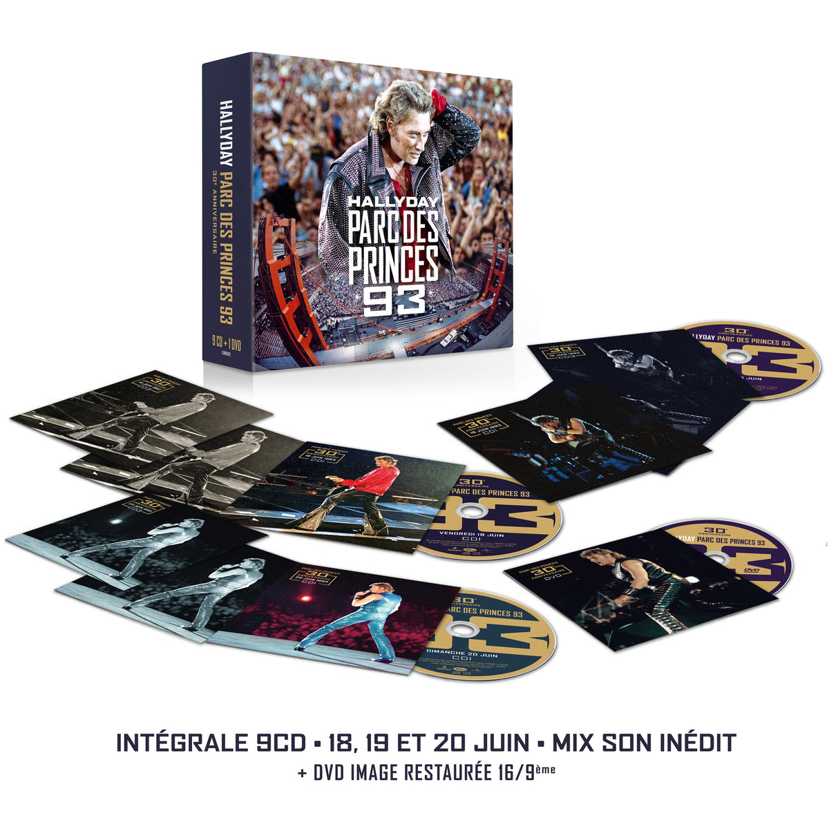 Coffret Parc des Princes 93 - 30ème Anniversaire - 9CD+1DVD - Store Johnny Hallyday